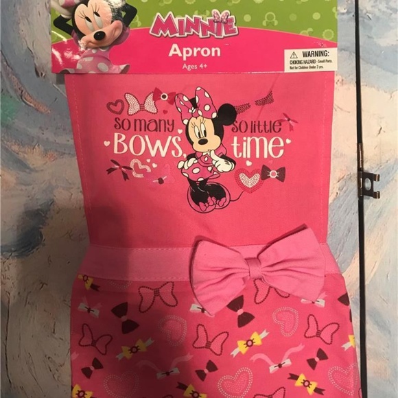 Disney | Costumes | Disney Junior Pink Graphic Minnie Mouse Apron ...